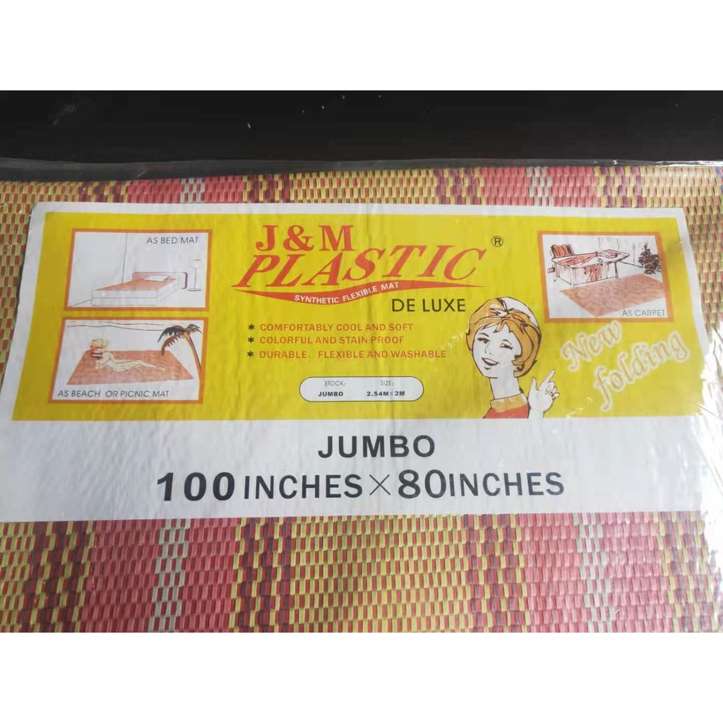JM PLASTIC BEDMATCARPETPICNIC MAT Banig | Lazada PH