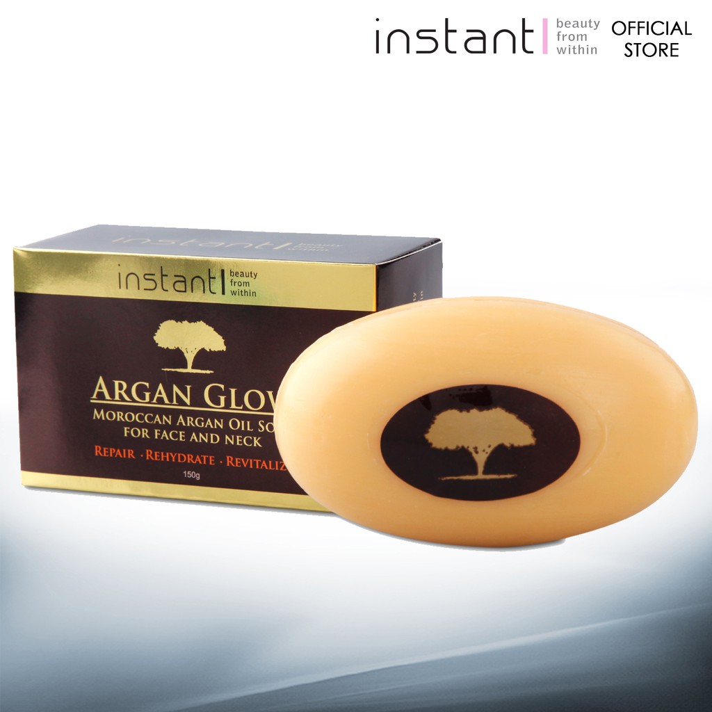 INSTANT Argan Glow Moroccan Argan Soap with Soap Pouch 150g AX-AS ...