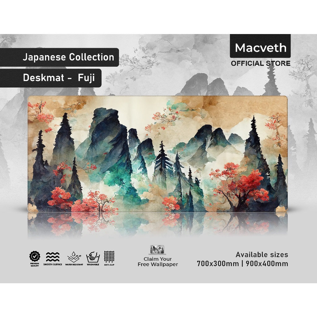Macveth | FUJI | Smooth Surface | Extended Mousepad | Deskpad | Deskmat ...