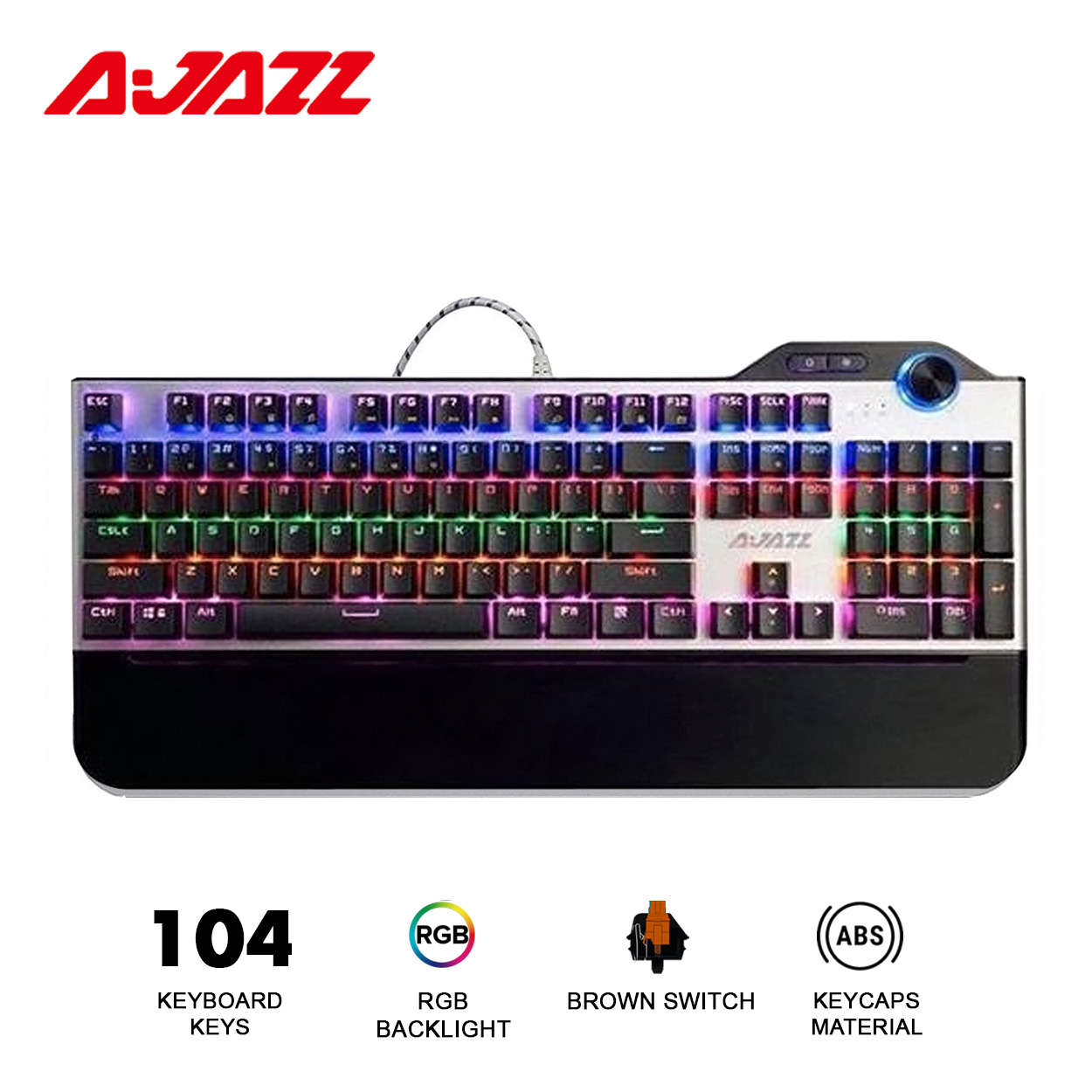 Ajazz AK35 Assassin Wired Mechanical Gaming Keyboard Ergonomic 107 Keys ...