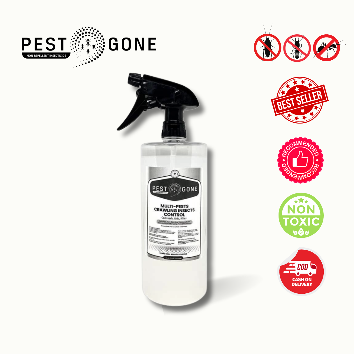Pest Gone Multi-Pests Insect Killer Spray Cockroach Ants Termites ...