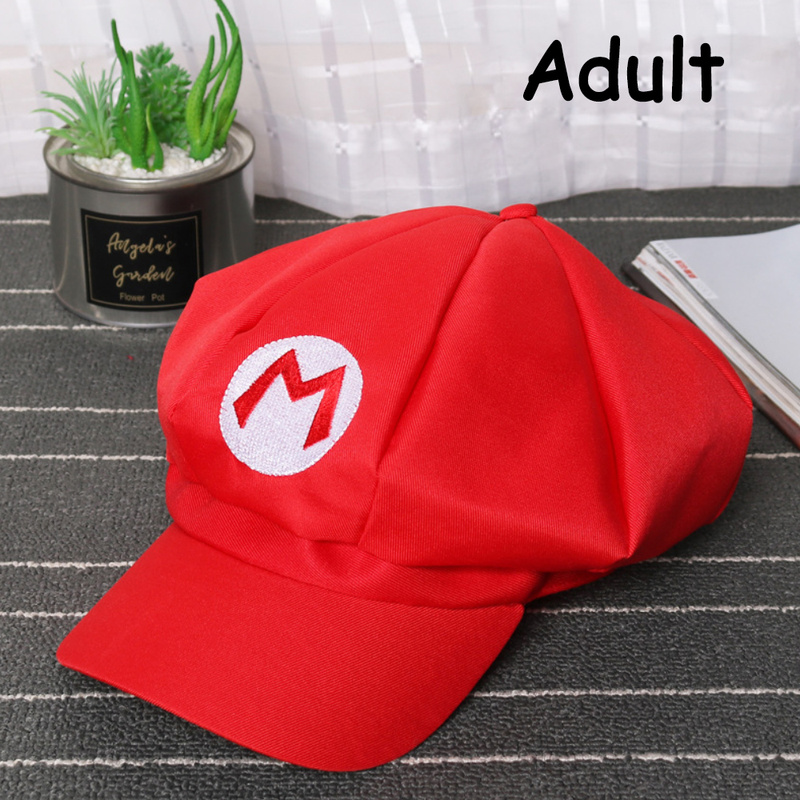 Adult Children Super Mario Bros Hat Mario Luigi Cap Cosplay Sport Wear ...