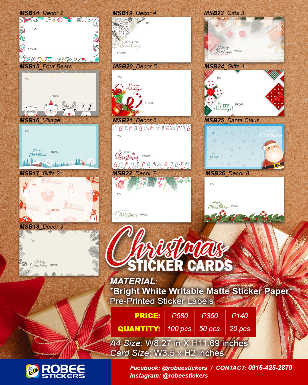 Personalized Sticker Cards Gift Tags to Label Your Gift | Lazada PH