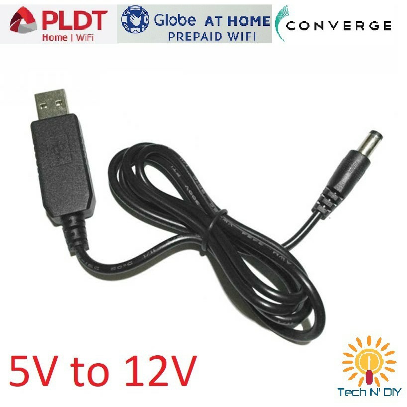 USB Power CABLE DC 12v 1a Powerbank to WIFI Router /TV Plus 3G/4G ...