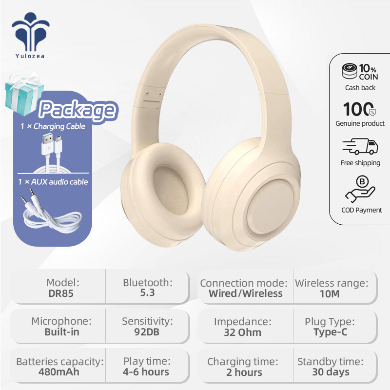 Yulozea Wireless Headphones bluetooth Over-the-ear headphones Foldable ...