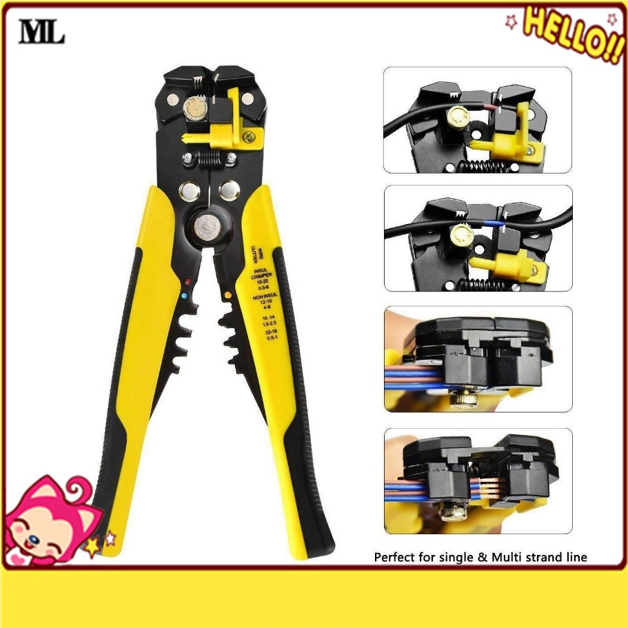hot sale ♣Red yellow orangeProfessional Automatic Wire Striper Cutter ...