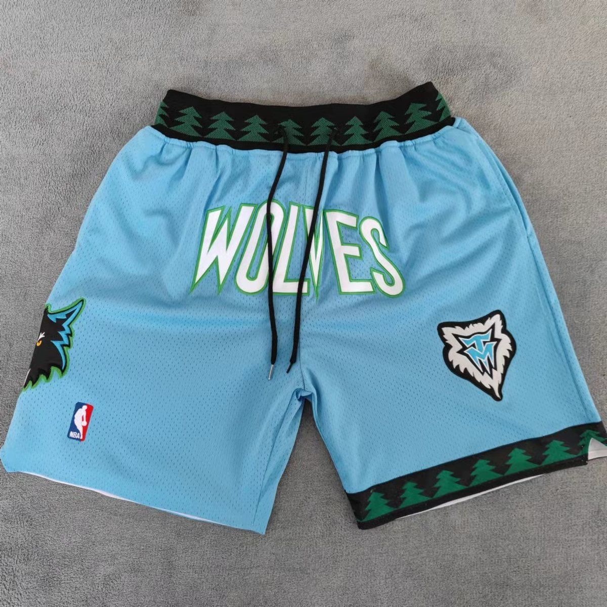 JD timberwolves basketball pants Wolf king garnett Edwards retro net ...