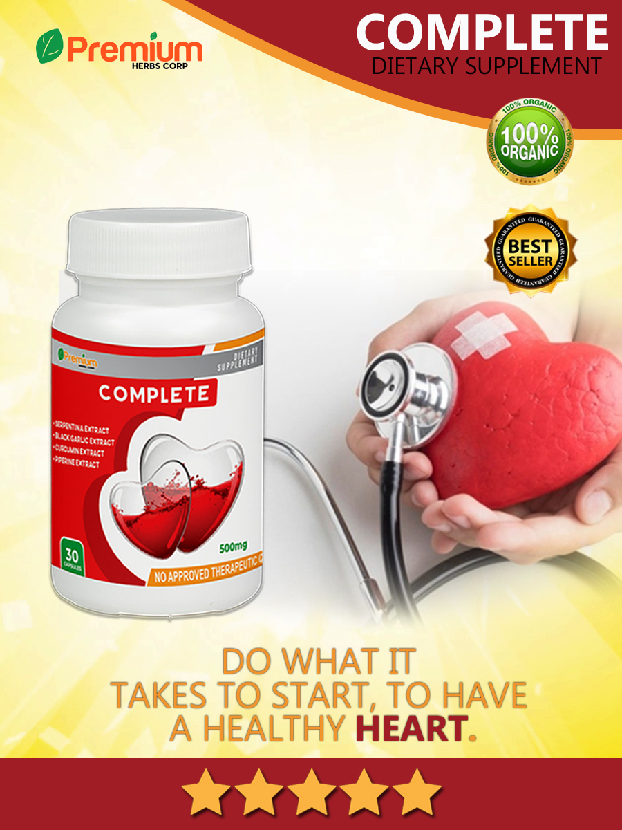 Complete Supplements (30 Capsules) with Serpetina, Black Garlic, Curcumin, and Piperine | Lazada PH