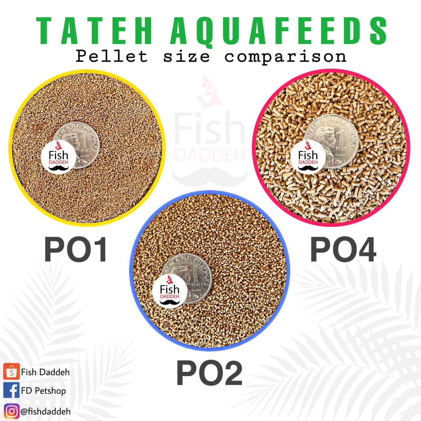 Tateh Fish Food PO1 | PO2 | PO4 sinker 250g | 1kg | 4.5kg | Lazada PH