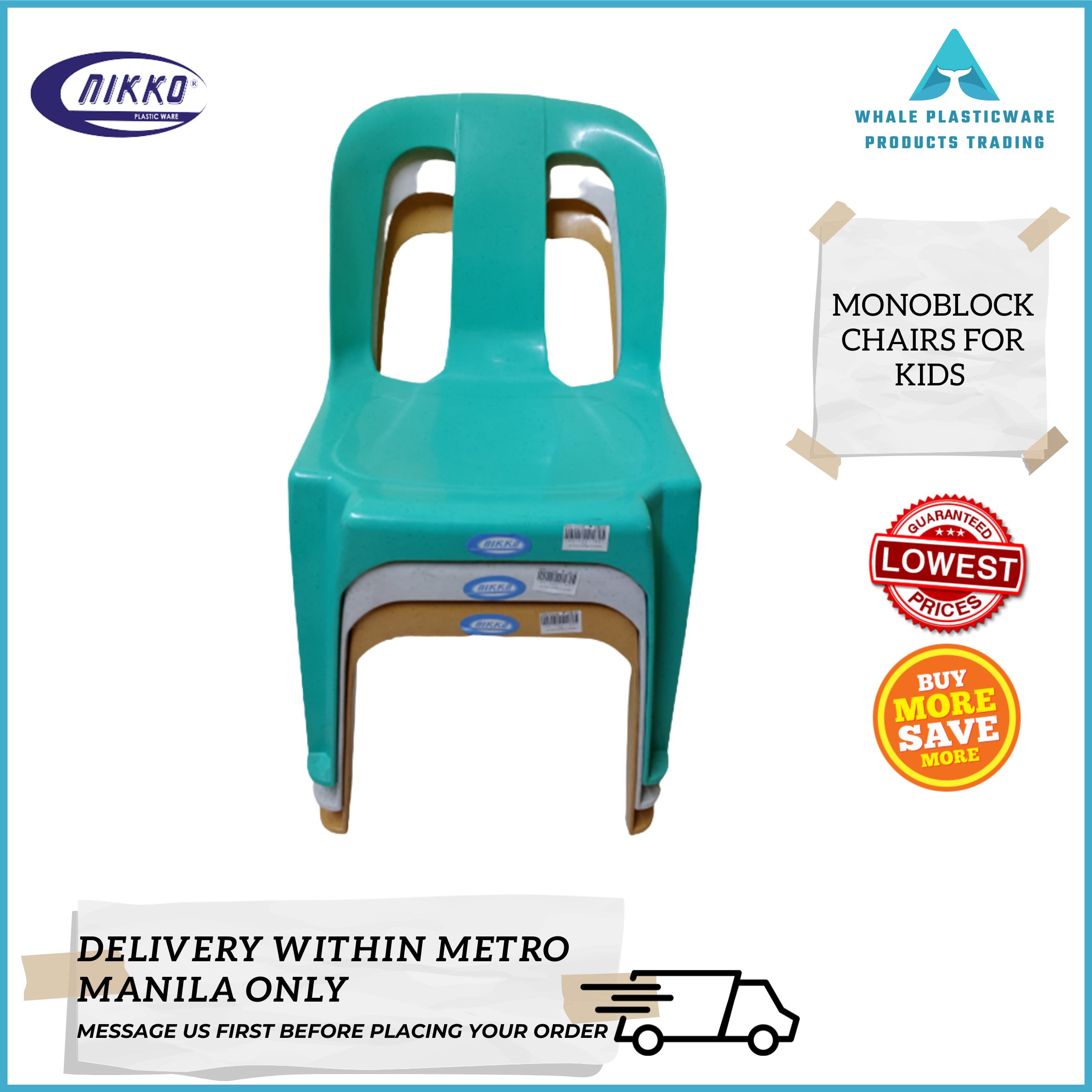 Nikko Monoblock Chairs for kids | Lazada PH