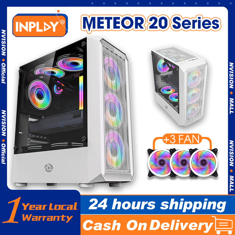 Pc Case with Fans Computer Gaming Desktop Matx Table Tempered Glass ...