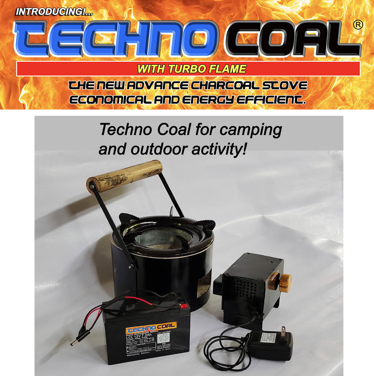 Techno Coal kalan de uling with blower and Rechargeable battery | Lazada PH