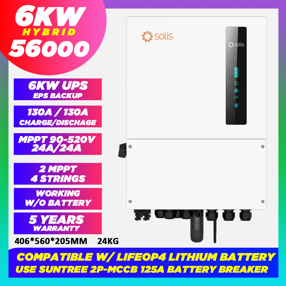 Solis 6kw 6000w Hybrid Solar Inverter with 6kw EPS and wifi, can run with no battery | Lazada PH