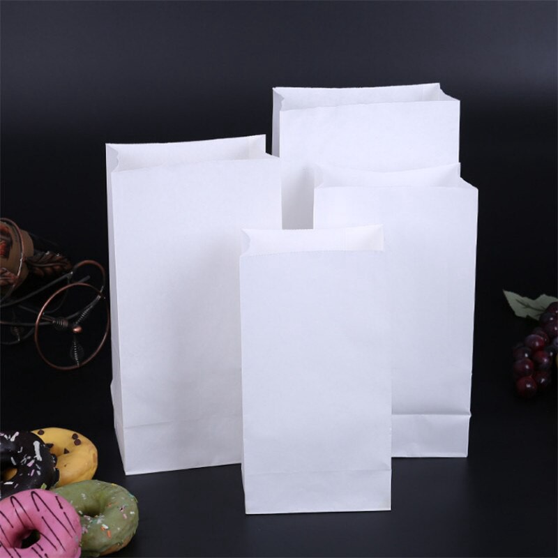 100PCS White Bleached Kraft Paper Bags, White Supot, White bag | Lazada PH
