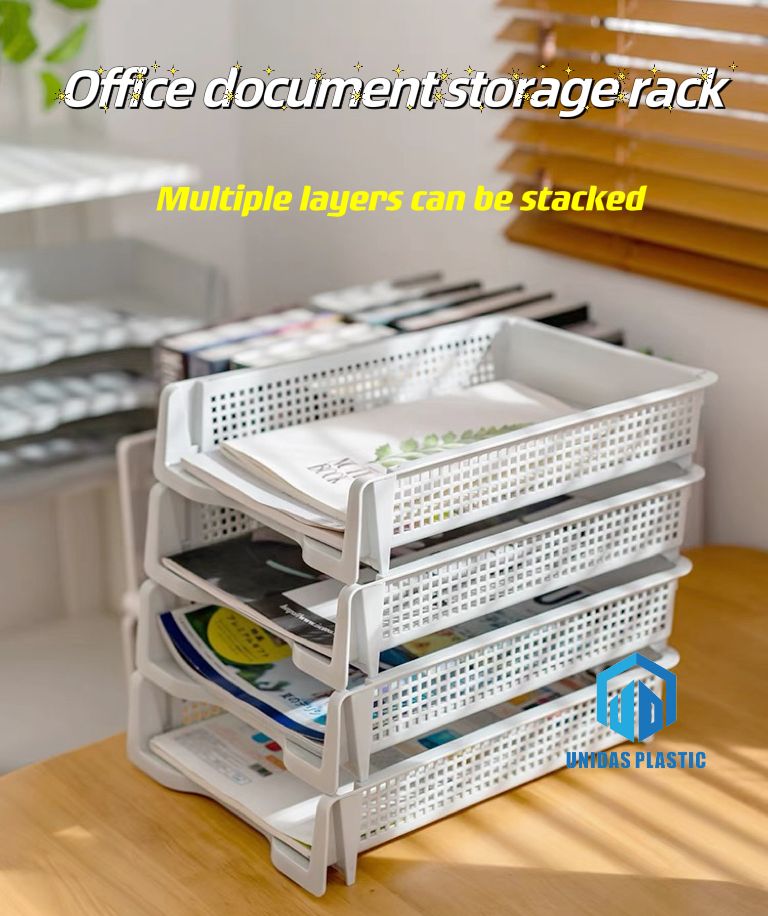 Glass A 3/5Layer Office Desktop File Rack Multi-layer Stacked Data Rack LONG PAPER File Storage ...
