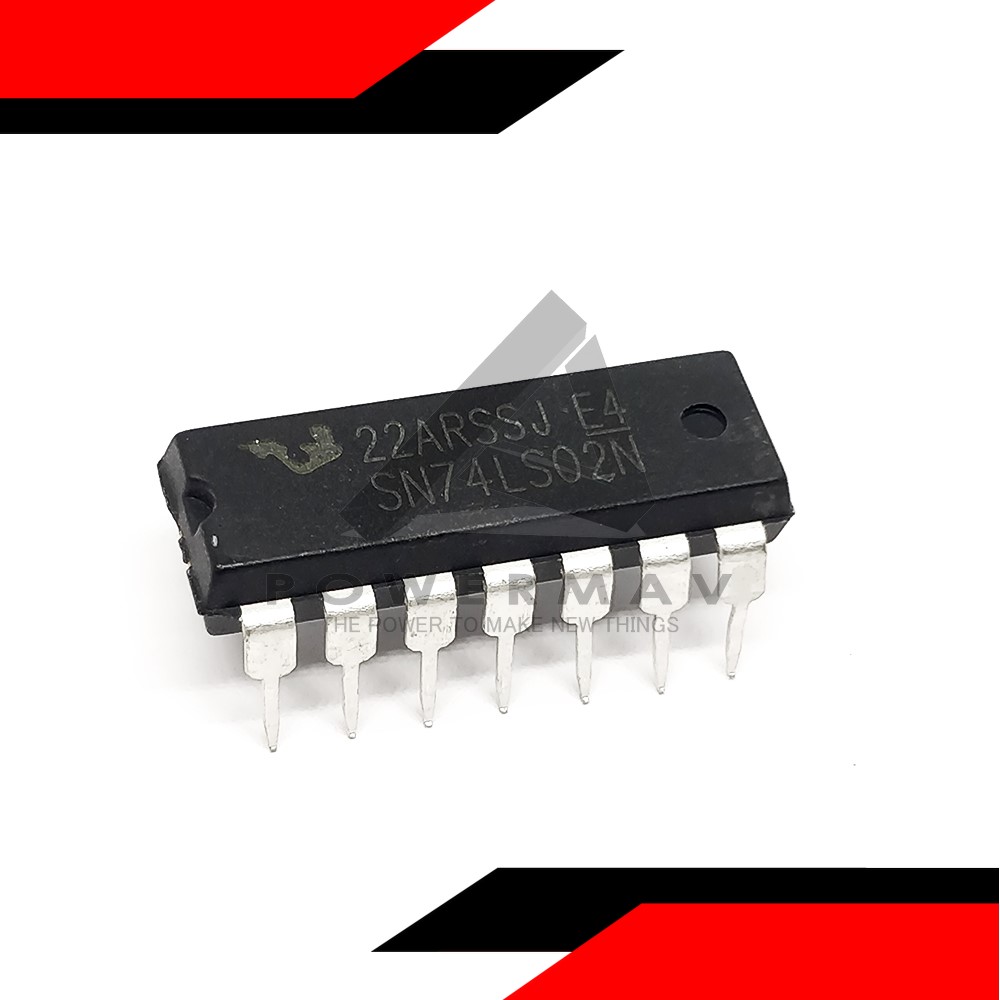 original 74ls02 NOR Gate dip ic dip14 sn74ls02n sn74ls02 7402 QUADRUPLE TWO INPUT NOR GATE ...