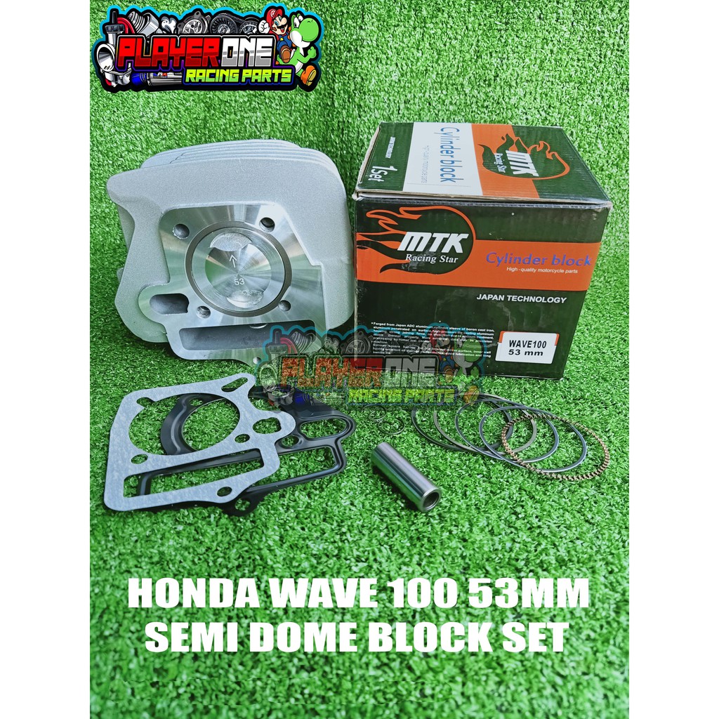 MTK HONDA WAVE 100 53MM SEMI DOME PISTON CYLINDER BLOCK SET | Lazada PH