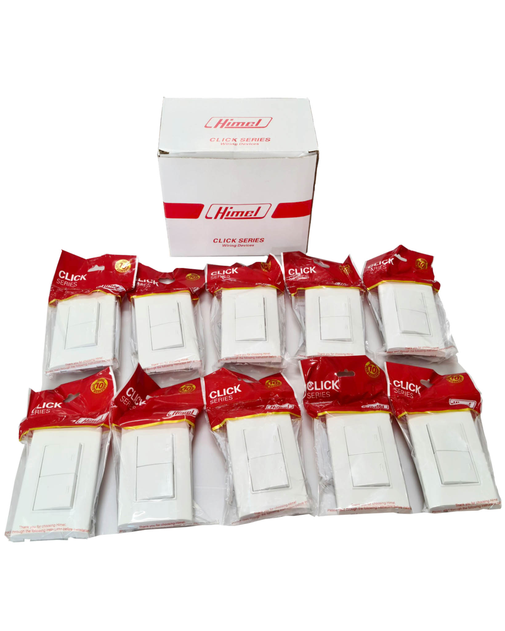 HIMEL 2 GANG 2 WAY SWITCH LARGE BUTTON (BOX OF 10) | Lazada PH