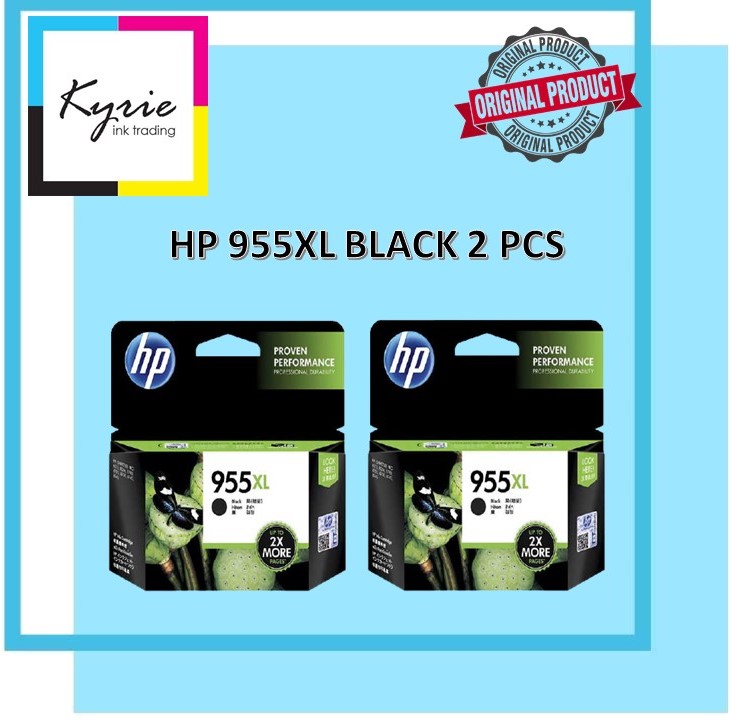 HP 955XL Black Original Ink Cartridge Set of 2PCS (L0S72AA) | Lazada PH