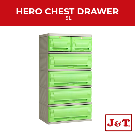 J&T Plasticware Hero Chest Drawer 5L Storage & Wardrobe Organiser ...