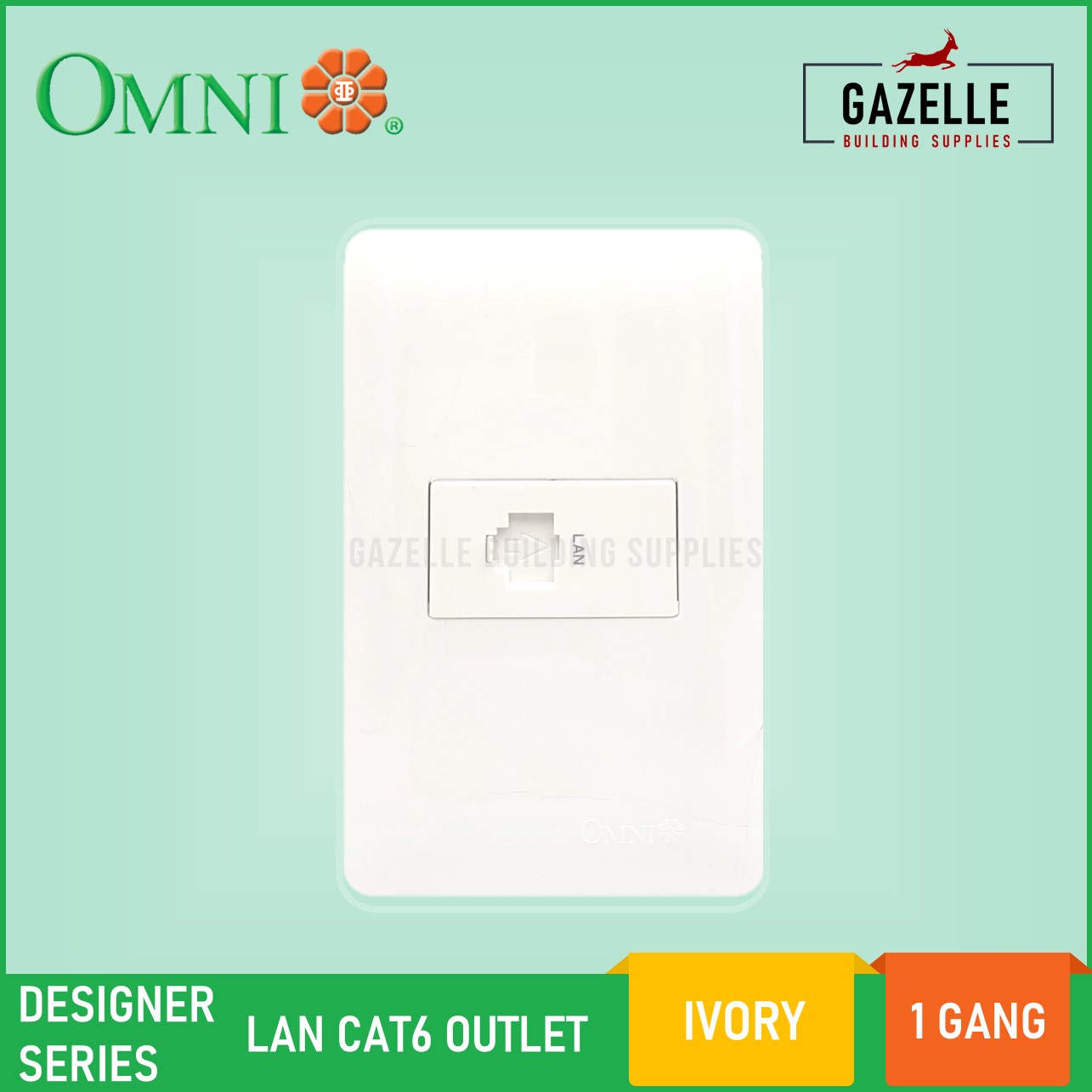 Omni Designer Series LAN CAT6 Outlet Ivory 1 Gang | Lazada PH