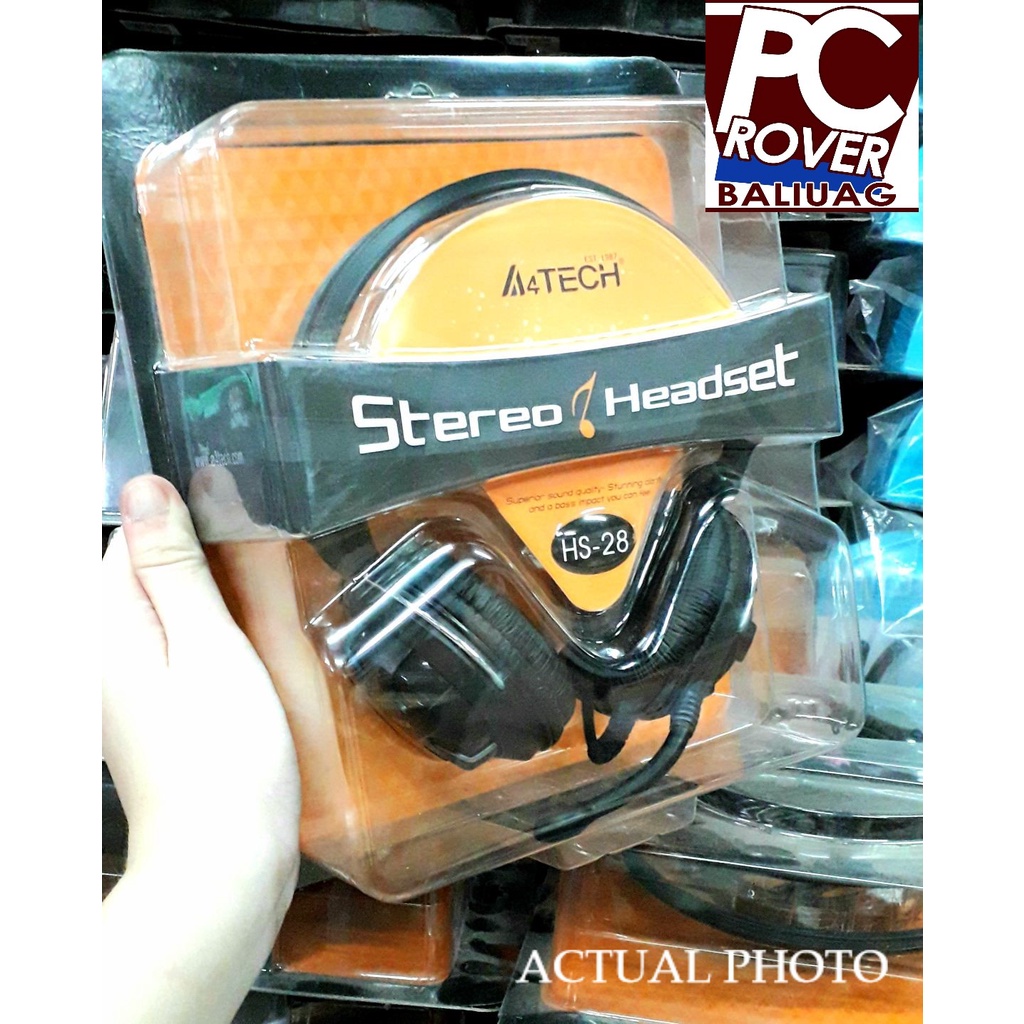 A4 TECH HS-28 COMFORTFIT STEREO HEADSET HEADPHONE | Lazada PH