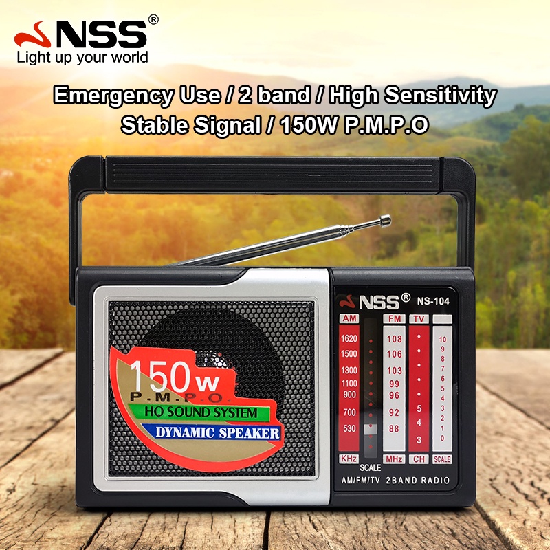 NSS Portable AMFMTV Radio 150mW(max) with 3.5mm Charging Cable | Lazada PH