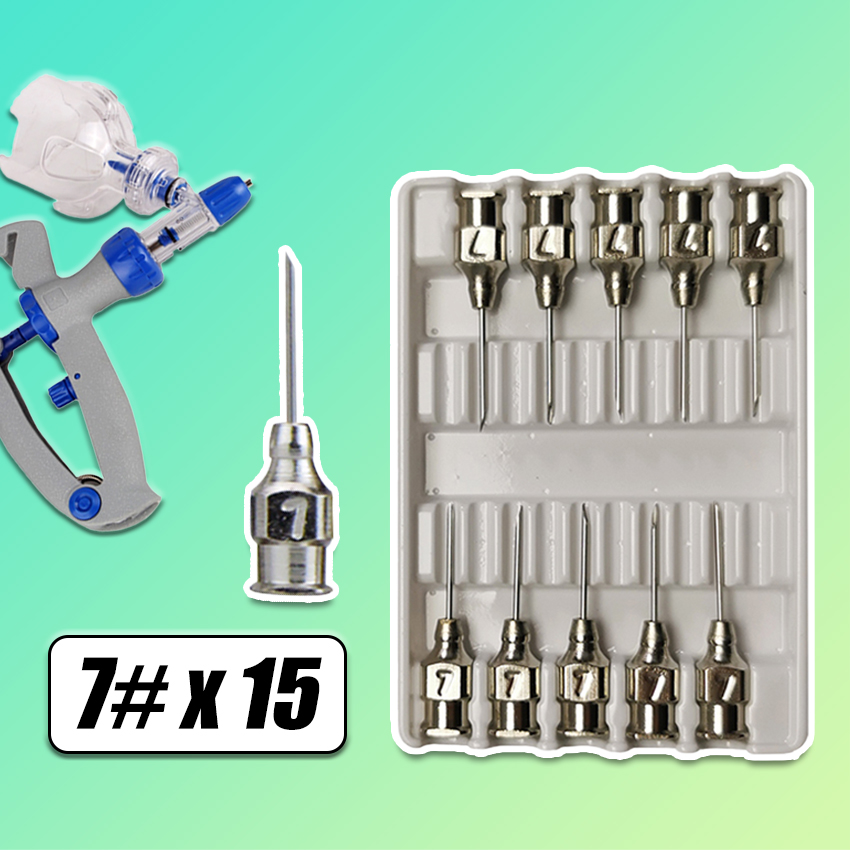 10Pcs Needles Stainless Steel 7#*15 MM Veterinary Injection Needles for ...