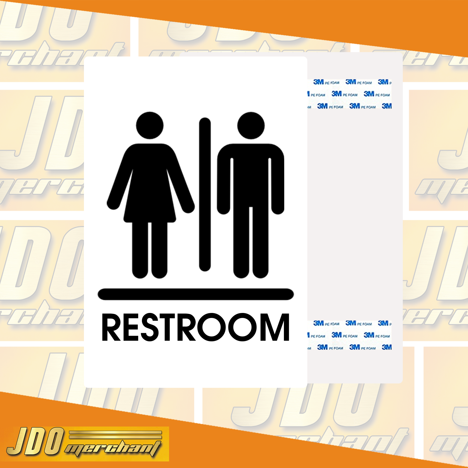 Restroom sign - Black And White | Lazada PH