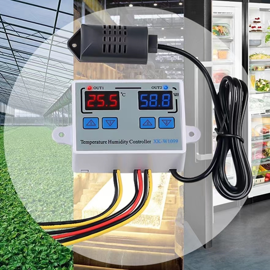 W1099 W1088 Dual Digital Humidity Thermostat Temperature Humidistat ...