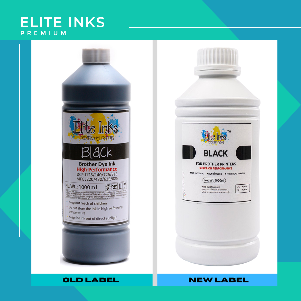 Elite Ink Brother Black Premium Dye Ink Refill for Brother Printer 1 ...