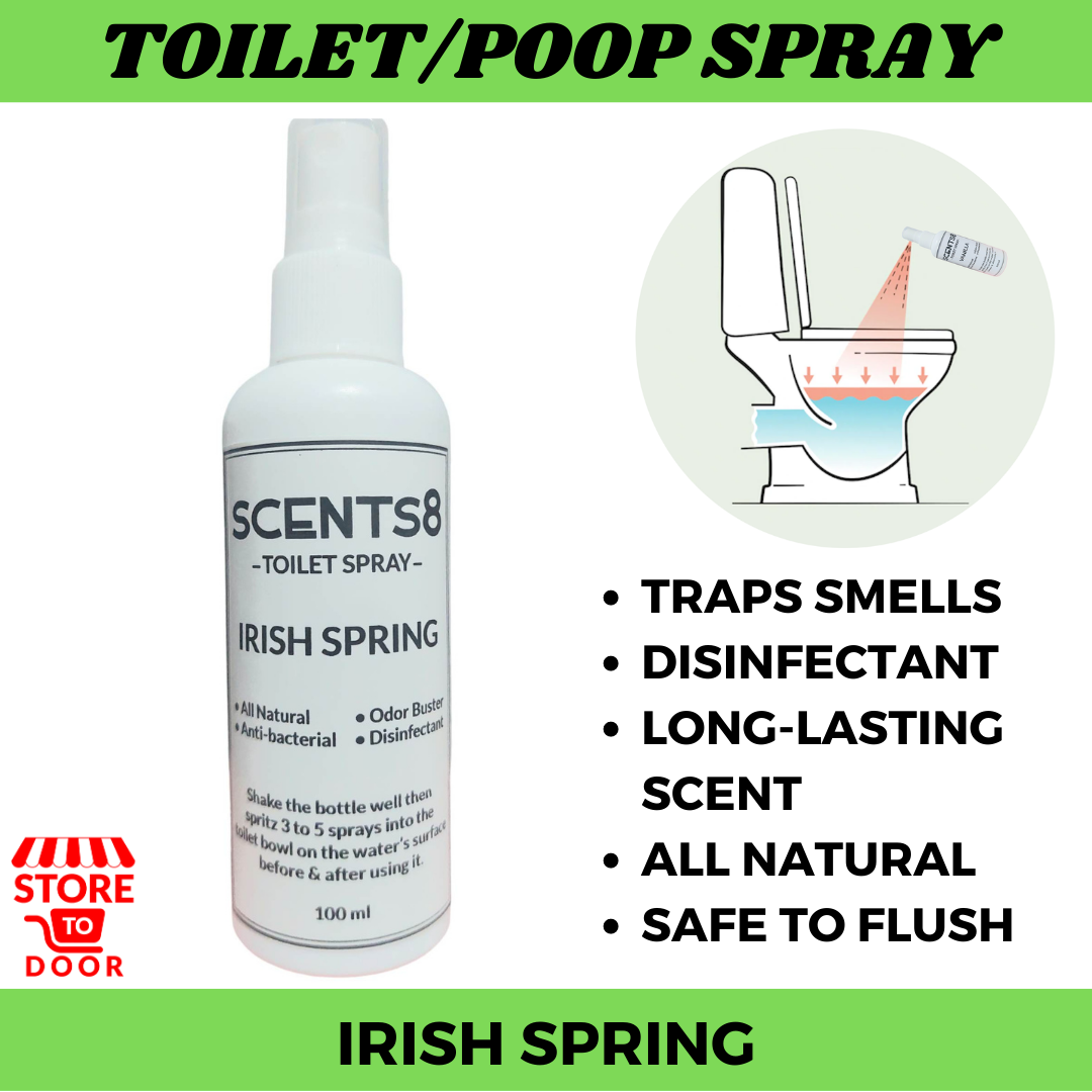 Toilet Spray Poop IRISH SPRING Scents8 Poo Odor Deodorizer Disinfectant ...