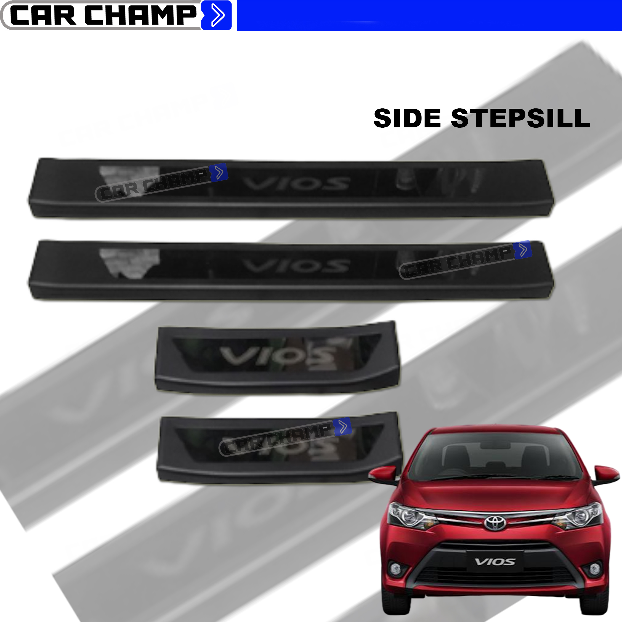 Toyota Vios 2014 to 2024 OEM Side Stepsill 3 VERSIONS 2014 2015 2016 ...
