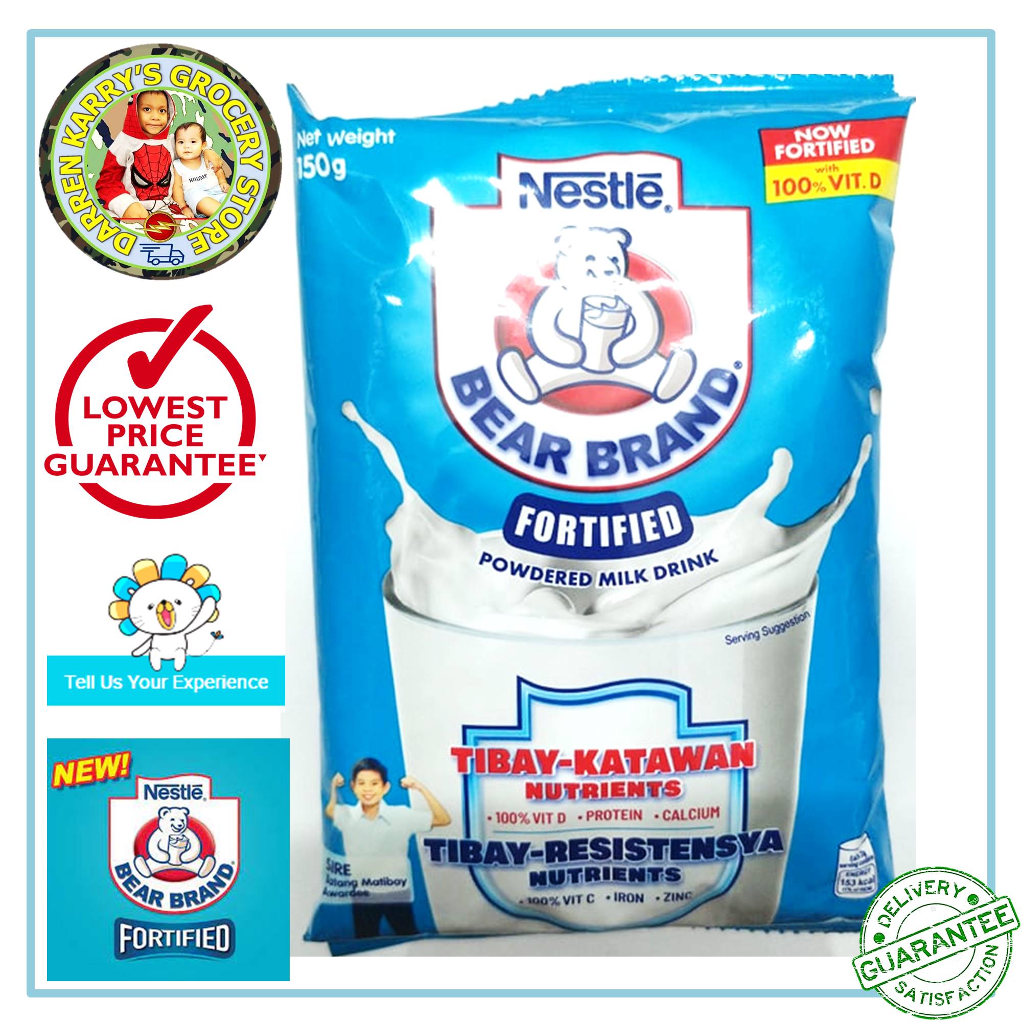 Nestle Bear Brand Fortified Powdered Milk Drink 600 grams (150 grams X ...