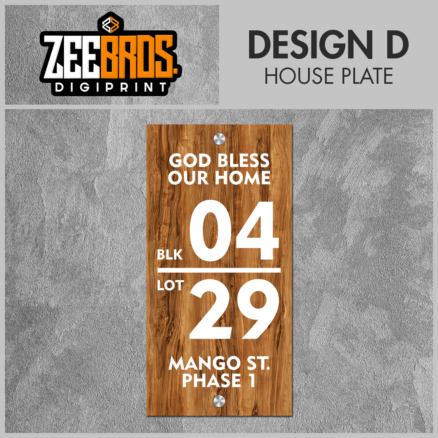 House Address Plate (Design D) | Lazada PH