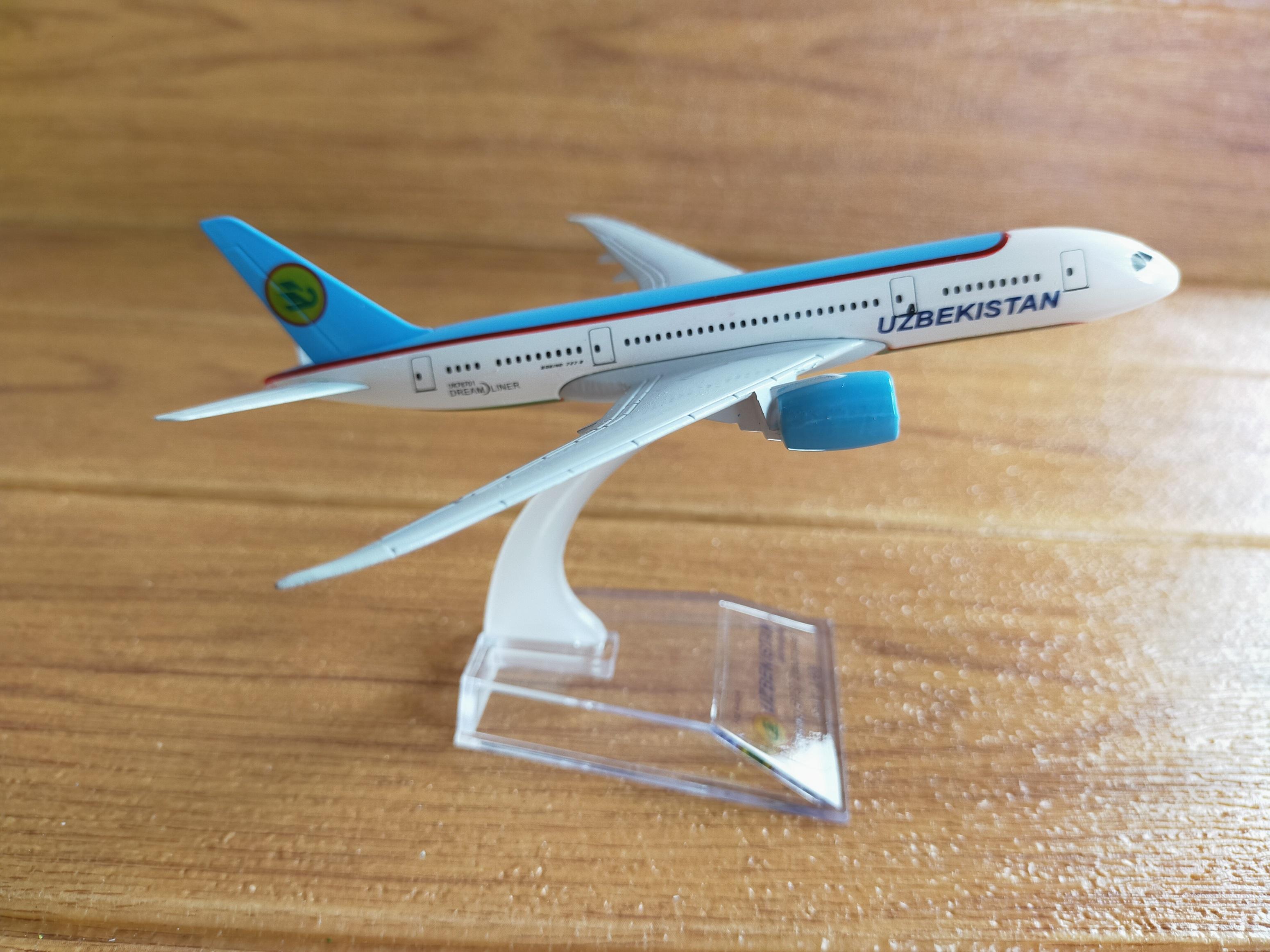 Uzbekistan Boeing B777 Diecast Airplane with Stand Label! | Lazada PH