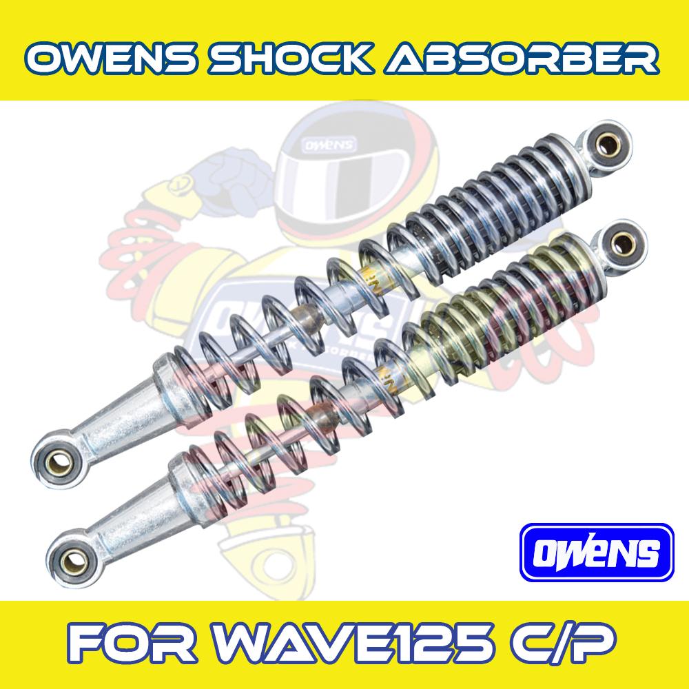 WAVE125 / Wave 125 Chrome Owens Motorcycle Rear Shock Absorber (Pair ...