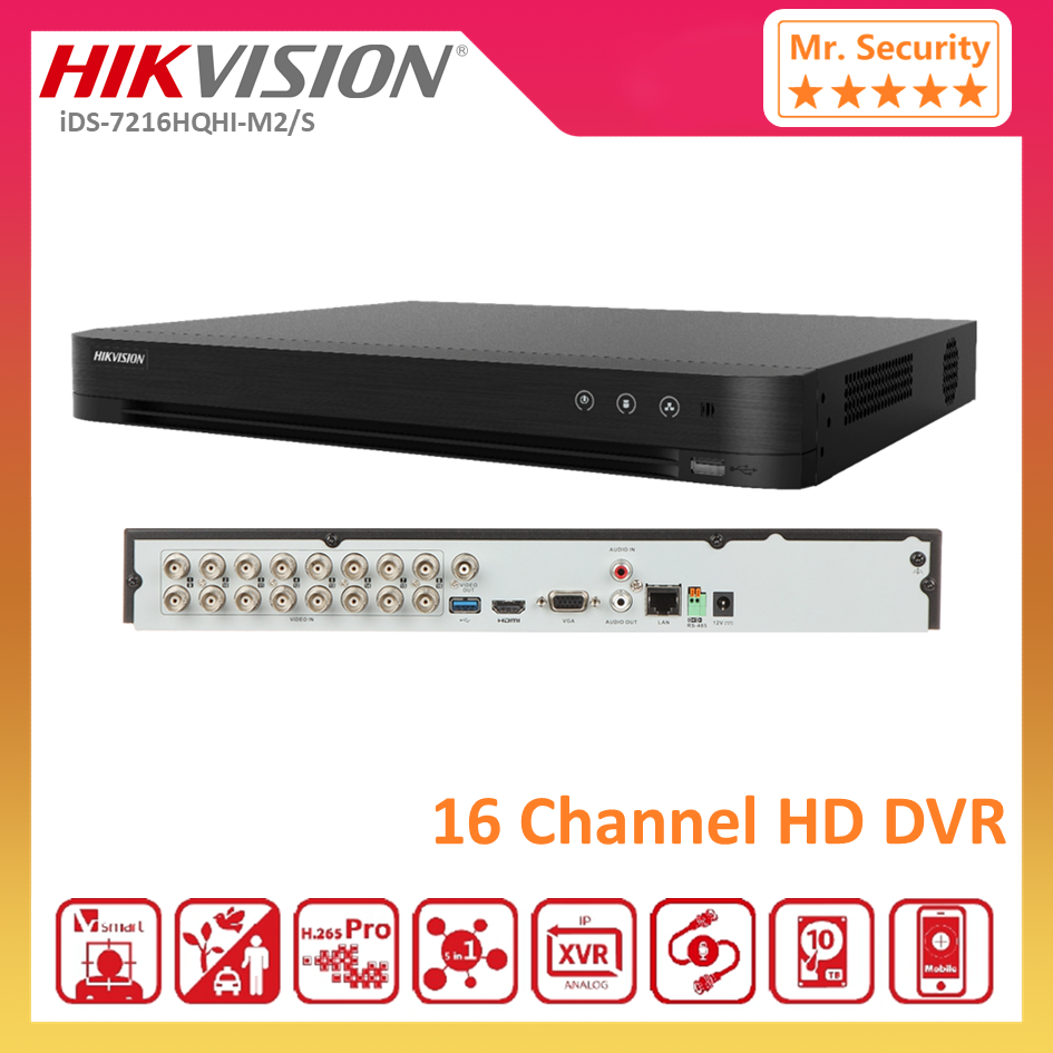 HIKVISION IDS 7216HQHI M2 S 16 Channel 1080p 1U H 265 Acusense DVR 2 hikvision-ids-7216hqhi-m2-s-16-channel-1080p-1u-h-265-acusense-dvr-2