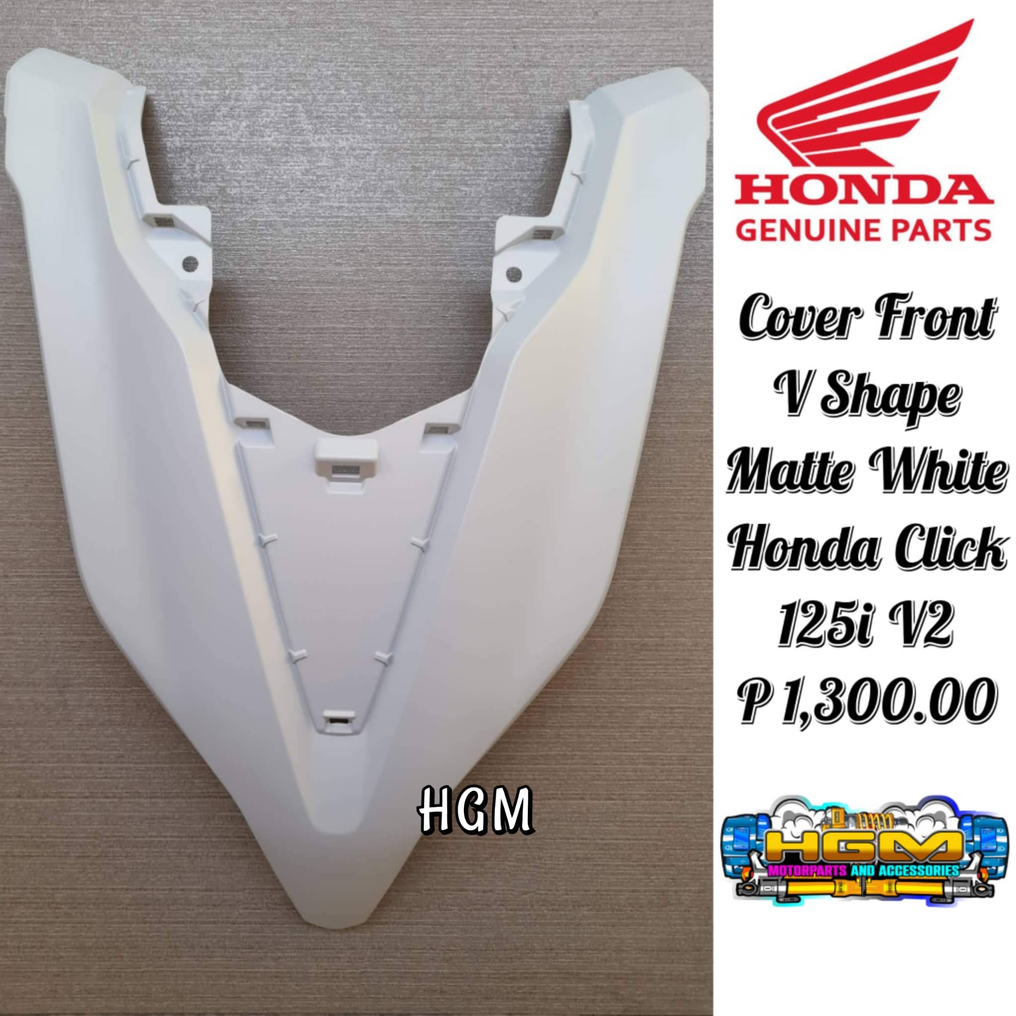 FRONT COVER MATTE WHITE HONDA CLICK 125i V2 GC (64301-K59-A70YK ...