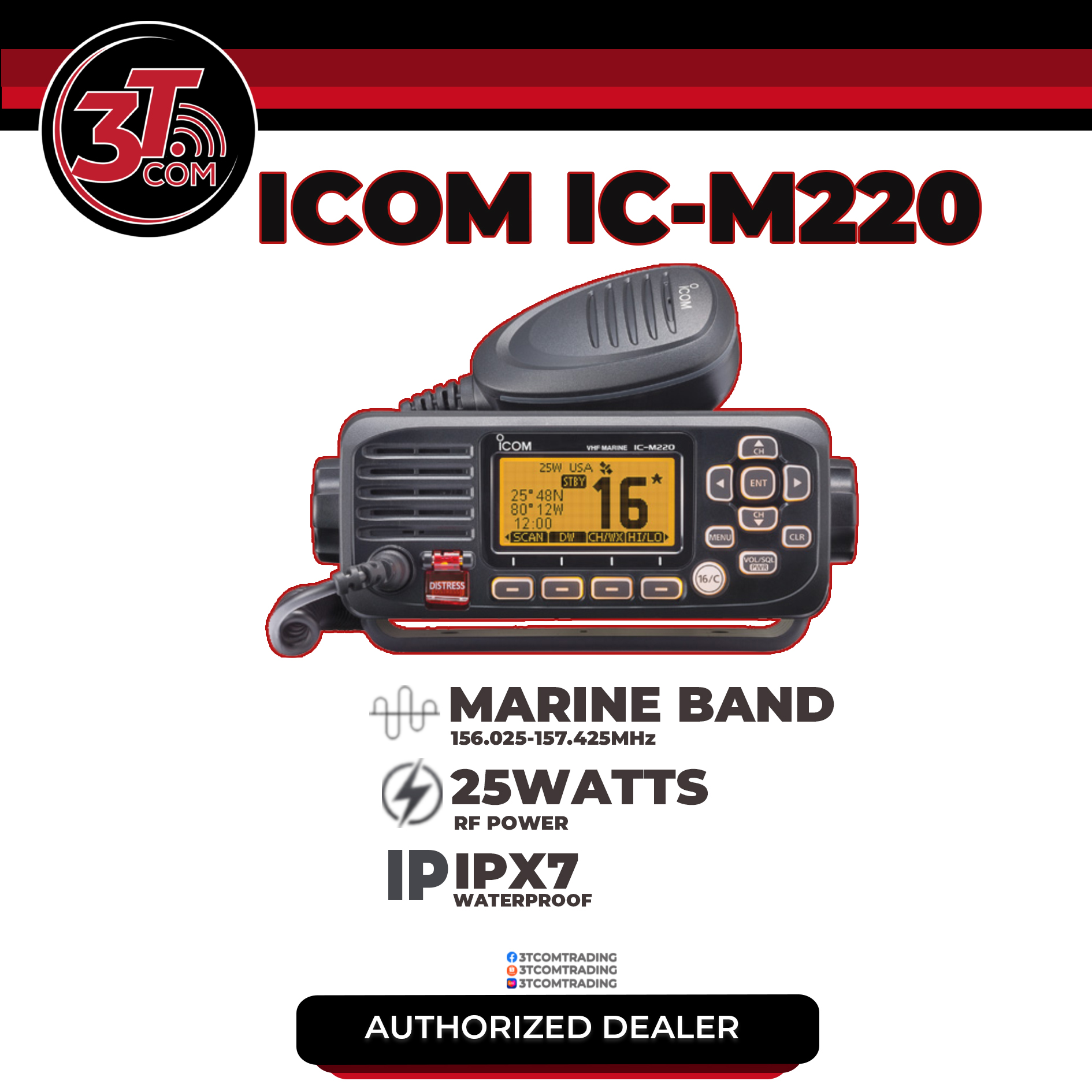ICOM IC-M220 MARINE BASE RADIO | Lazada PH