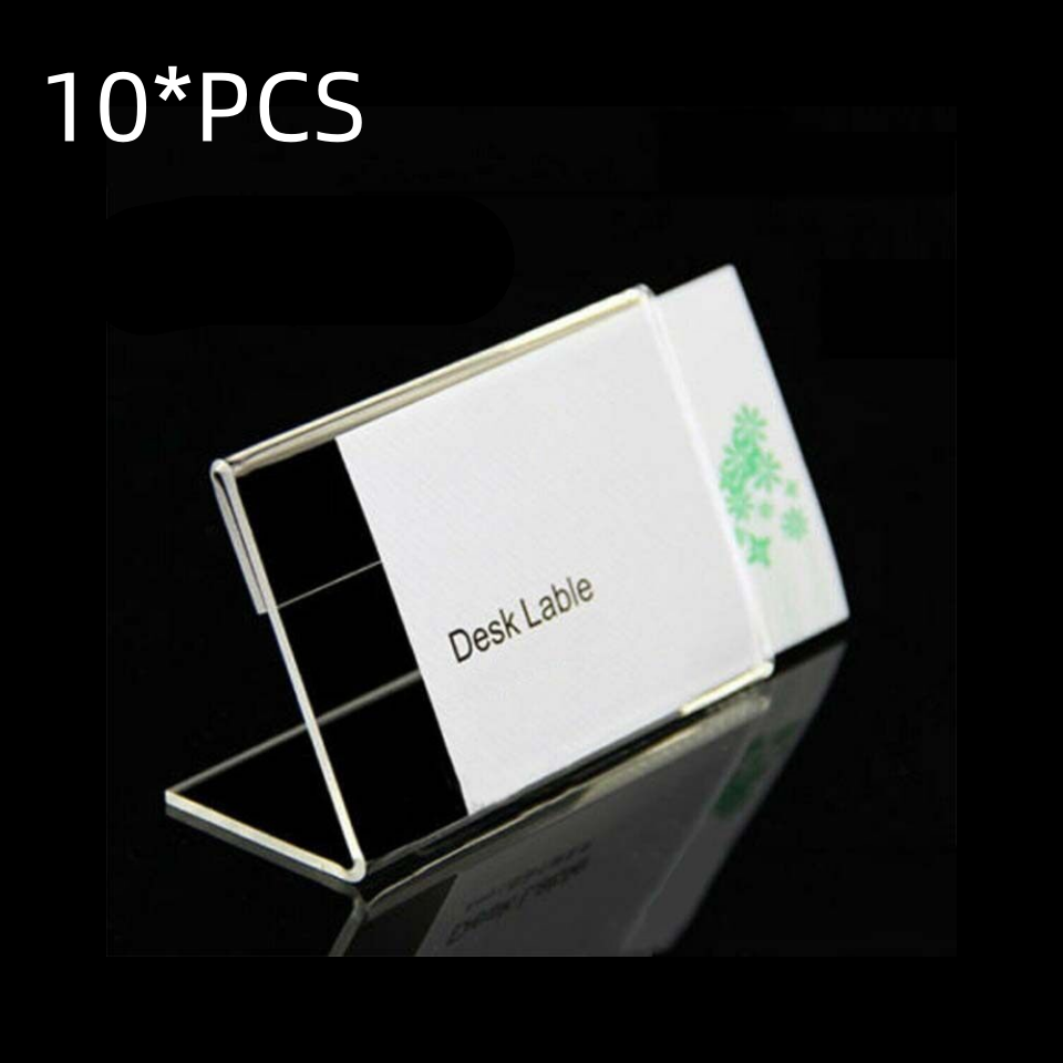 50PCS 9x6cm Acrylic price tag card, supermarket price tag Transparent ...