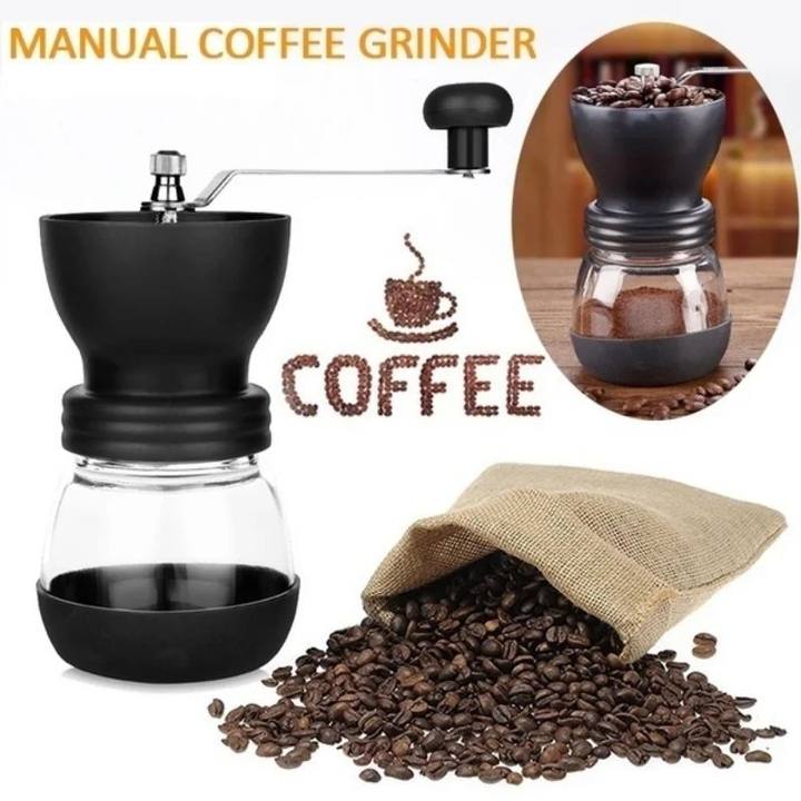 MH Manual Coffee Grinder with Storage Jar Mini Coffee Milling Machine ...