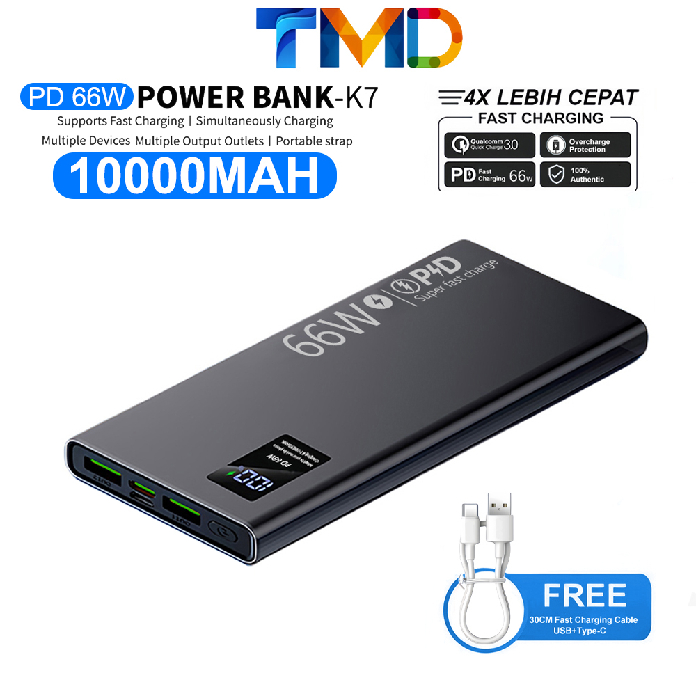 TMD original Power bank heavy duty PD66W K7 fast charging 800000mAh ...