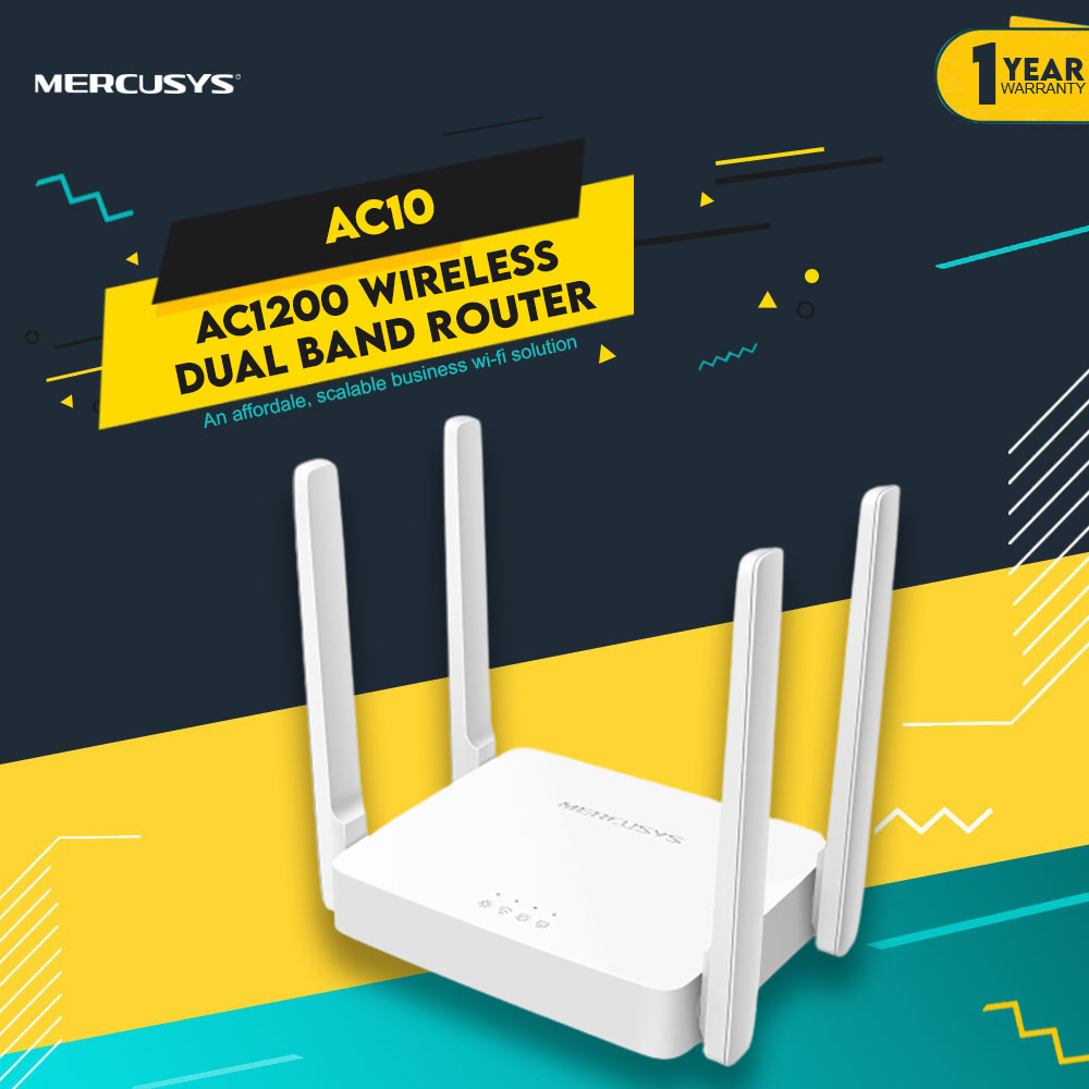 Mercusys AC10 AC1200 Wireless Dual Band Router | Router | Wireless WiFi ...