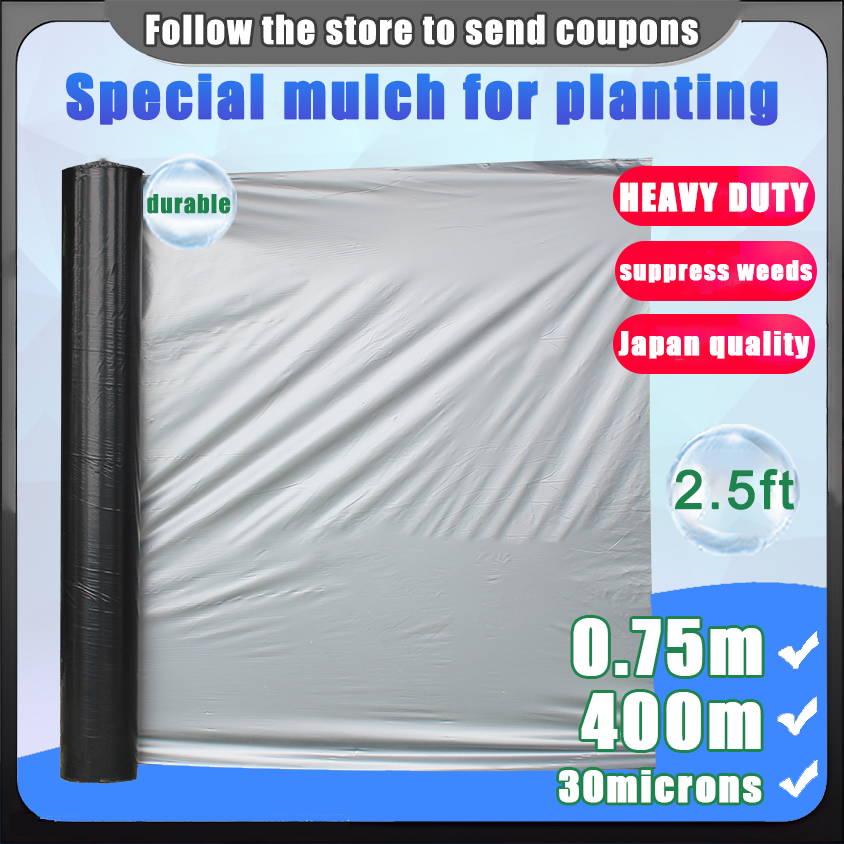THICKENED Plastic Mulch 2.5ft 0.75M x 400M (1 roll) PLASTIC MULCHING ...