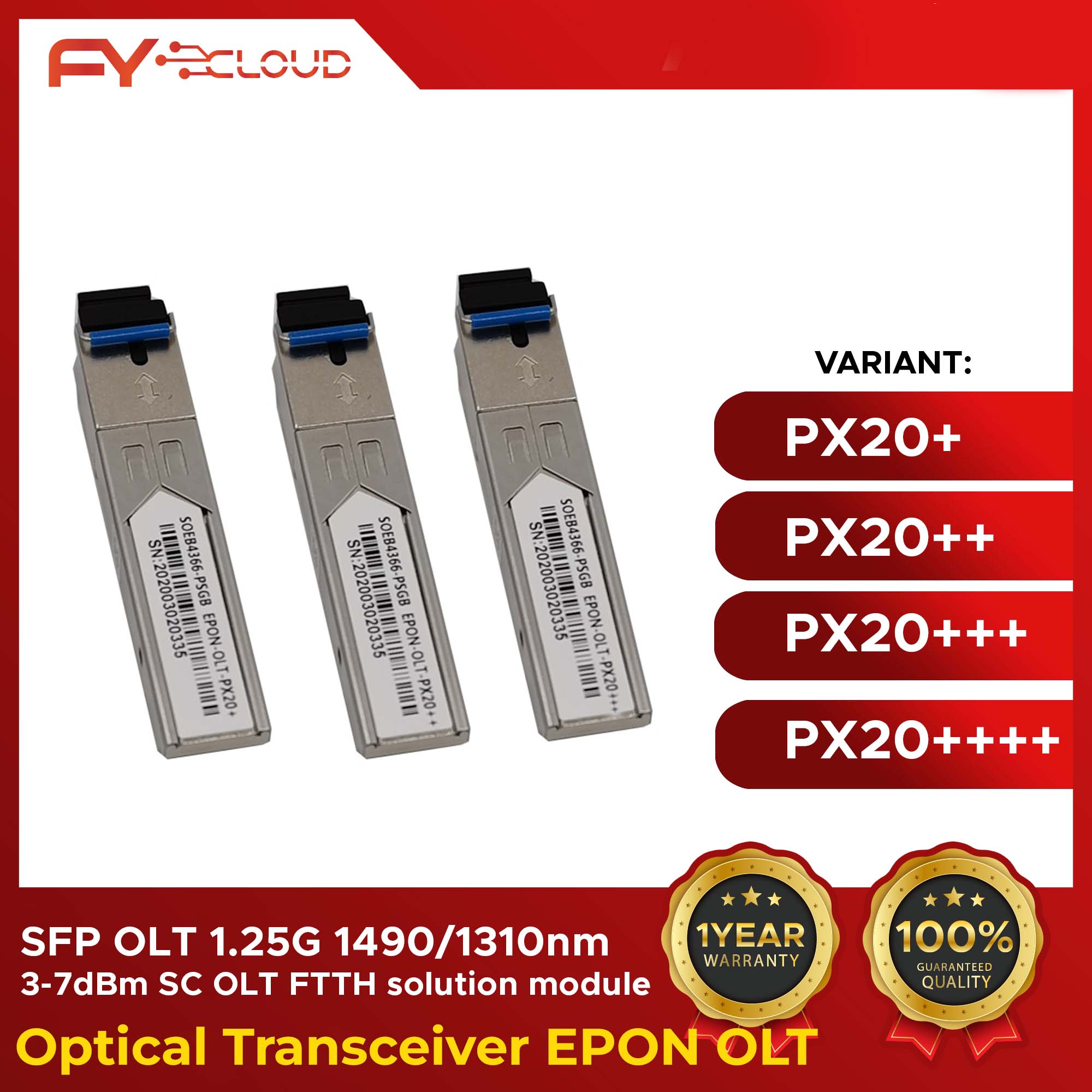 Optical Transceiver EPON OLT PX 20+│20++│20+++20++++│SFP OLT 1.25G 1490 ...