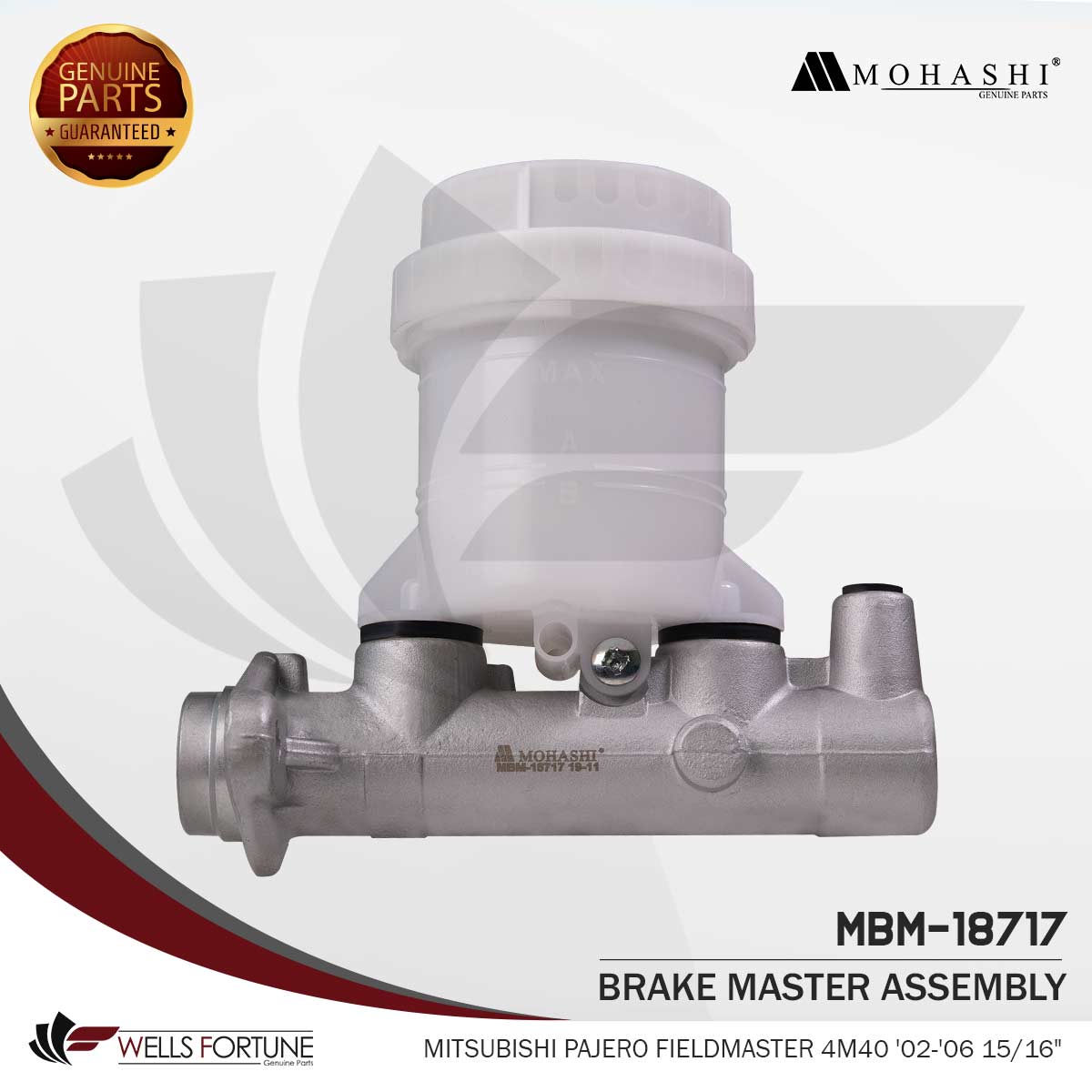 MITSUBISHI PAJERO FIELDMASTER 4M40 2002 - 2006 15/16" BRAKE MASTER ...