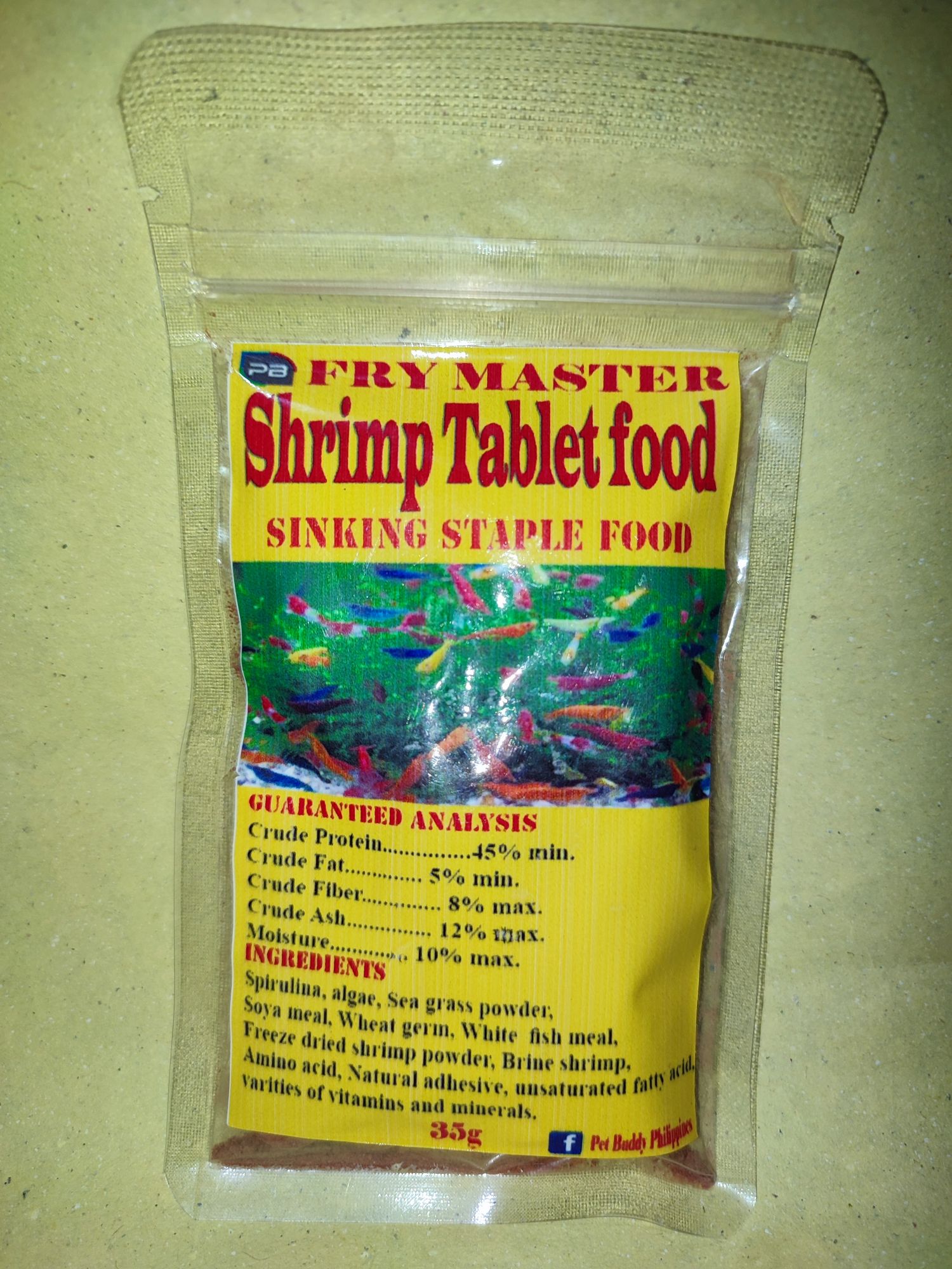 Fry Master Shrimp Tablet Food sinking Staple Food 35G goldfish arowana ...