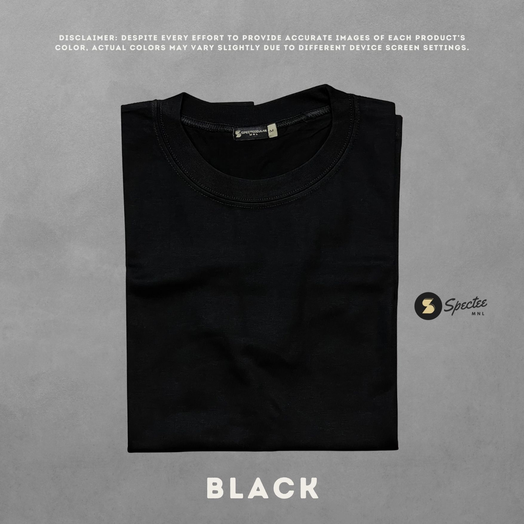Spectee MNL Plain Tshirts | Unisex | Black | White | Gray | Navy ...
