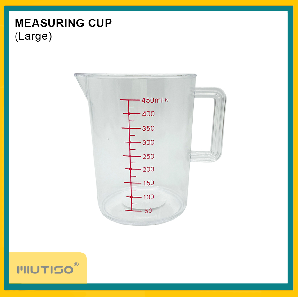 Miutiso clear plastic measuring cup with angled handle and spout for ...